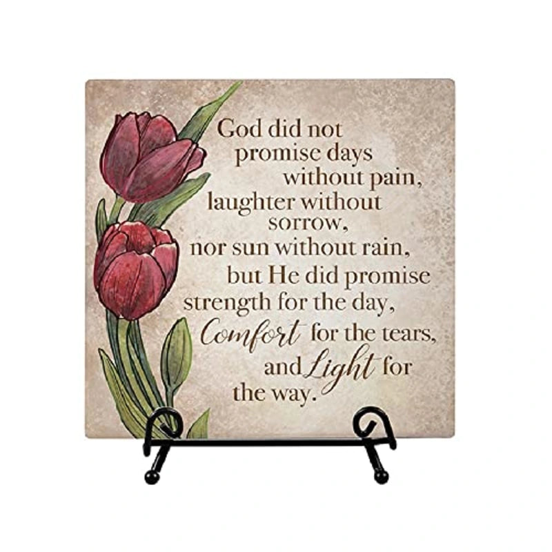 Carson 23872 Comfort and Light Easel Plaque, 6-inch Square, Ceramic ...